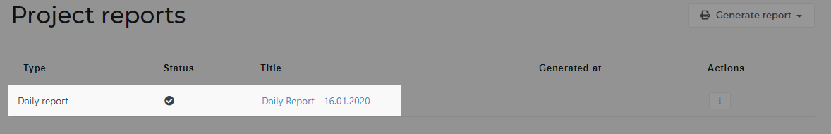 Hvordan genererer jeg en daglig prosjektrapport? – Fonn